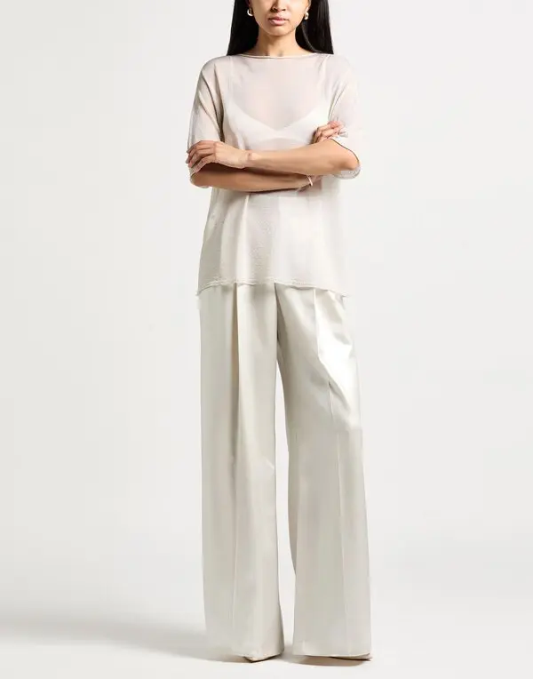 ROBERTO COLLINA Metallic Knit Scoop Neck Top