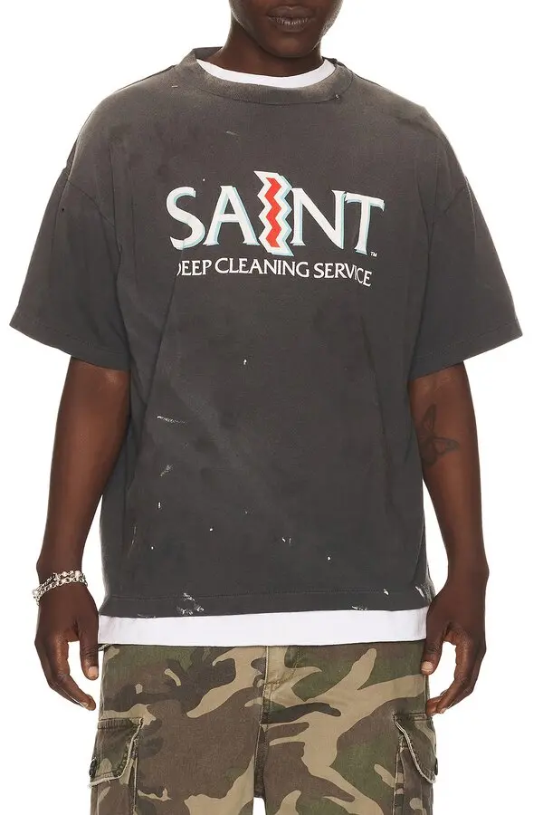 SAINT MXXXXXX Saint Short Sleeve Tee - Black