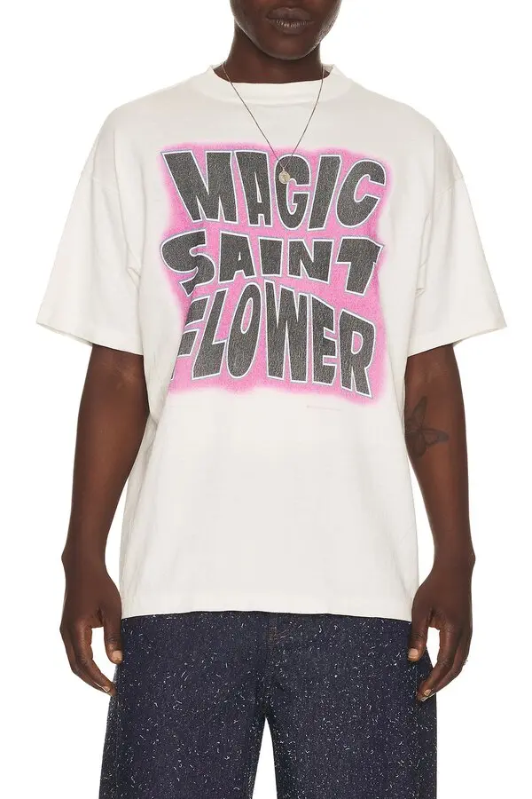 SAINT MXXXXXX Magic Saint Short Sleeve Tee - White