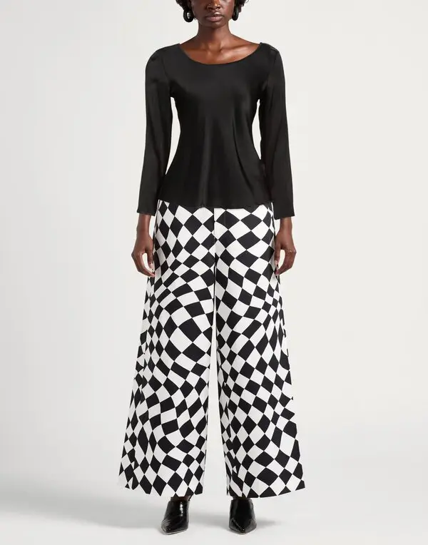 MANILA GRACE Satin Long Sleeve Top