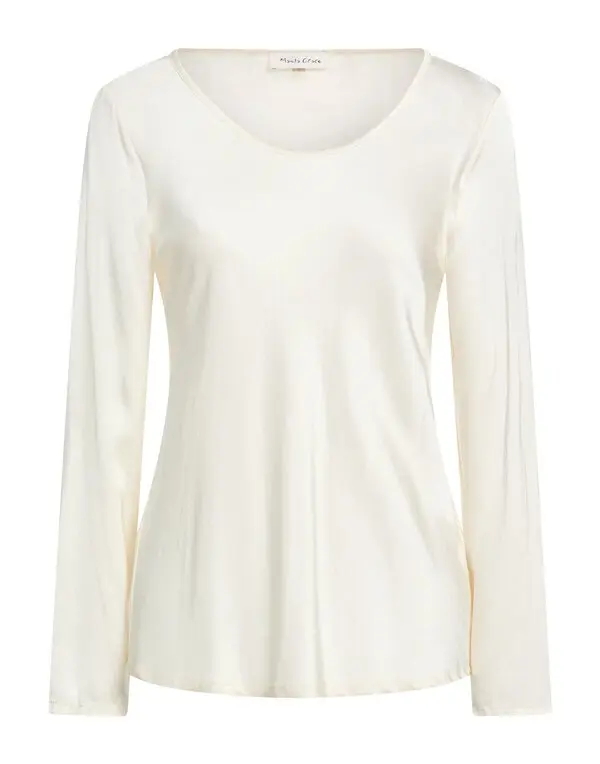MANILA GRACE Satin Long Sleeve Top