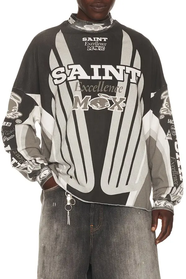 SAINT MXXXXXX Saint Mx Long Sleeve Tee - Black