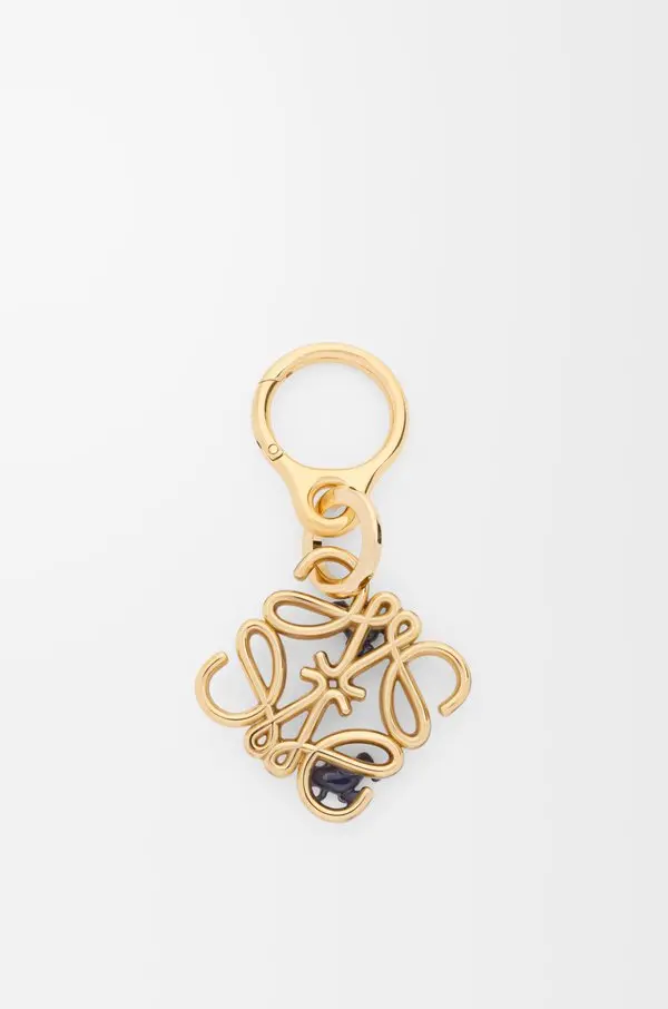 Loewe Anagram Frog Charm - Gold/blue