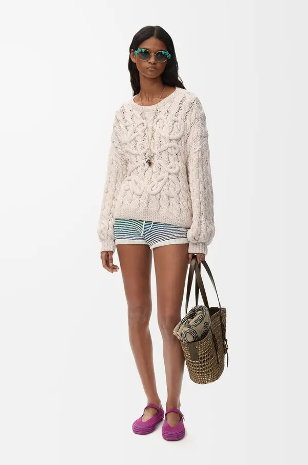 Loewe Anagram Sweater - Ecru
