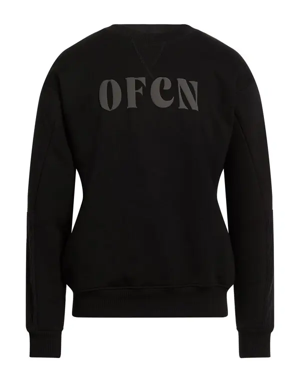 OFFICINA36 Sweatshirt With Logo And Corduroy Trims - Black