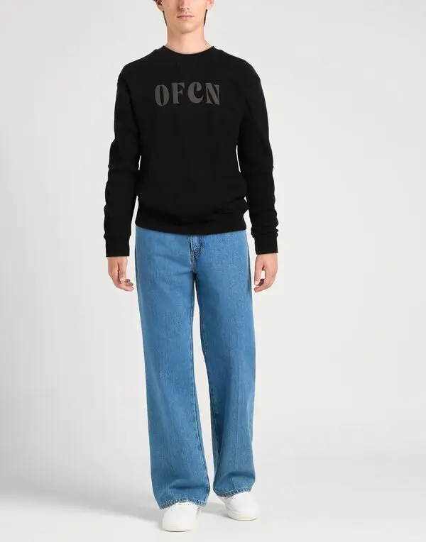 OFFICINA36 Sweatshirt With Logo And Corduroy Trims - Black