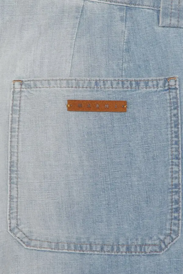 Marni Baggy Denim Trousers - Cloud