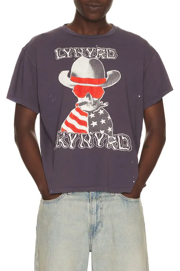 MadeWorn Lynyrd Skynyrd 90's Crew Tee In Blue