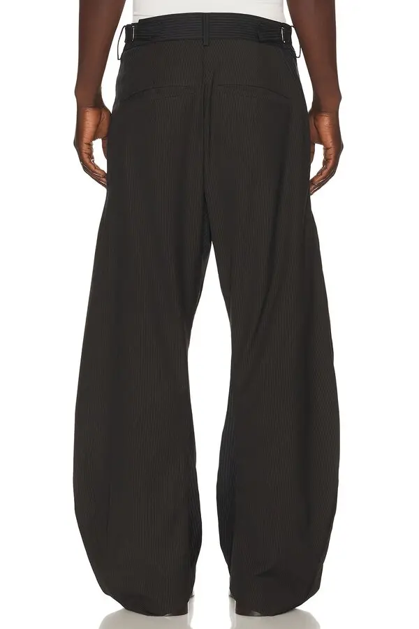 Andersson Bell Twisted Seam Stripe Wide Leg Trousers