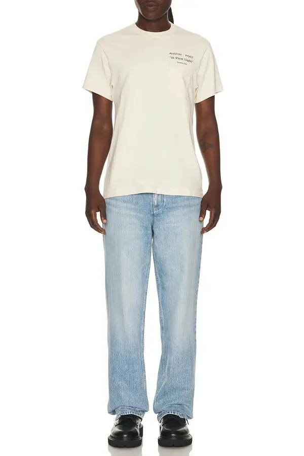 AUSTIN POST X Matt Mccormick Ceremony Of Certainty Stage Pocket Tee In Cream