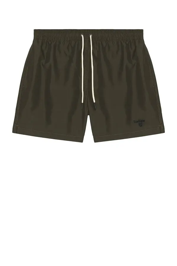 Barbour Water Reactive Tartan Swim Short - Olive