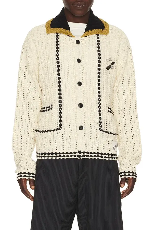 Andersson Bell Fantasia Collar Cardigan - Ecru