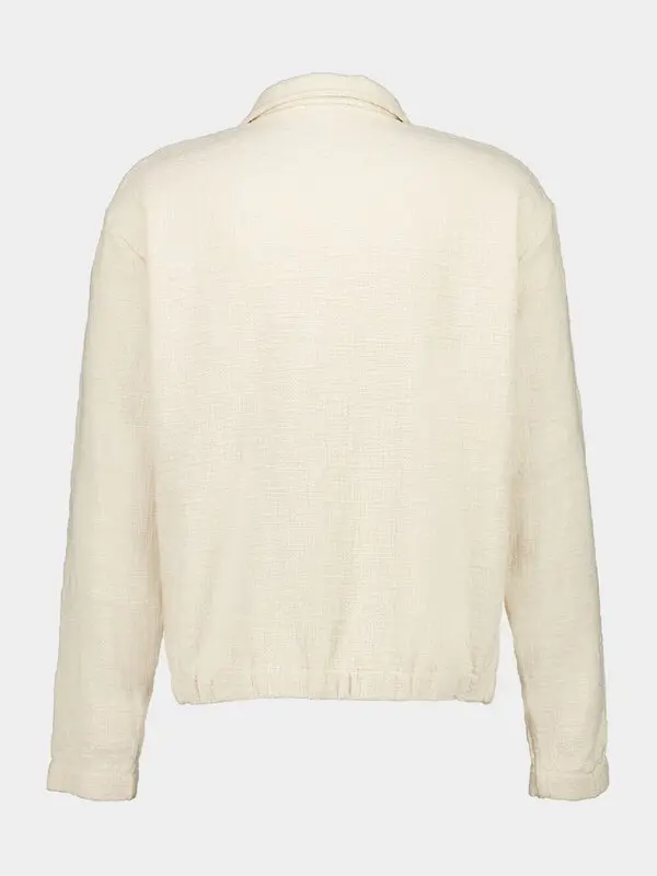 Commas Textured Cotton Pullover - Beige