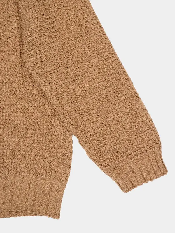 Commas Hazelnut Textured Knit Cardigan - Brown
