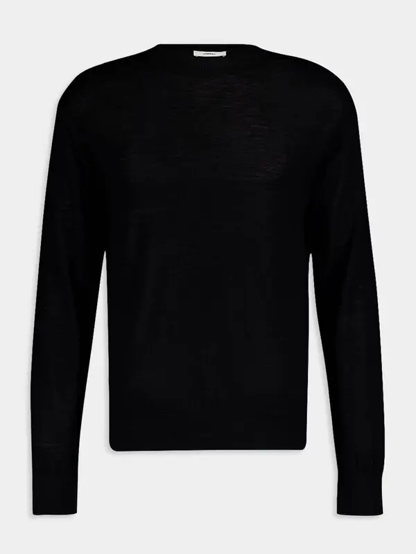 Commas Merino Wool Crew Neck Jumper - Black