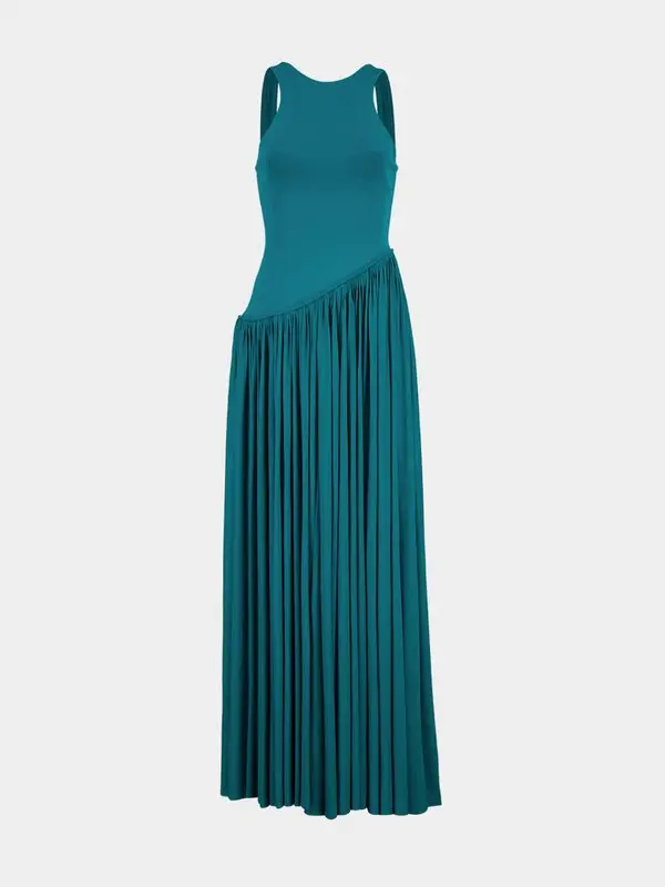 Zimmermann Luna Asymmetric Maxi Dress - Blue