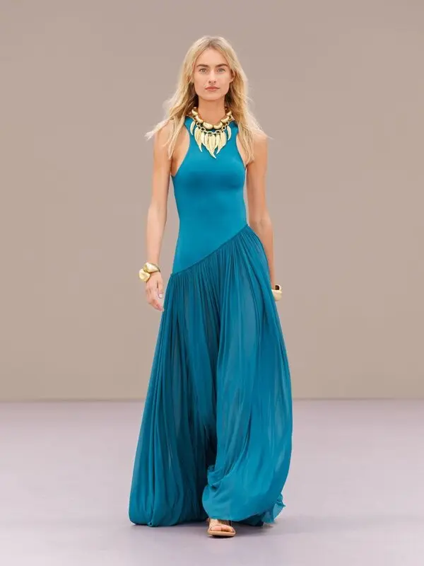 Zimmermann Luna Asymmetric Maxi Dress - Blue