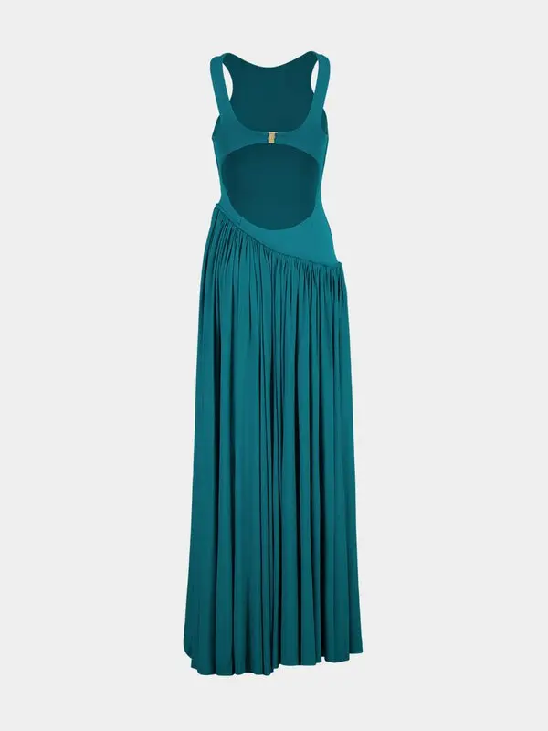 Zimmermann Luna Asymmetric Maxi Dress - Blue
