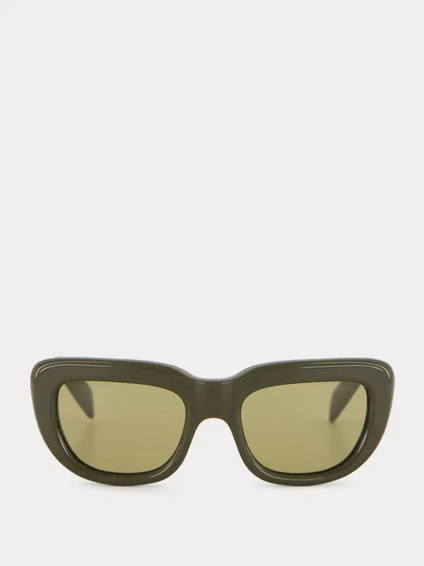 Prada Laurel Rectangular Sunglasses - Green