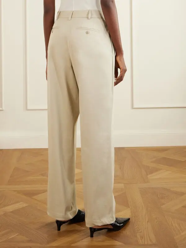 THE FRANKIE SHOP Norstrand Cotton-blend Wide-leg Pants