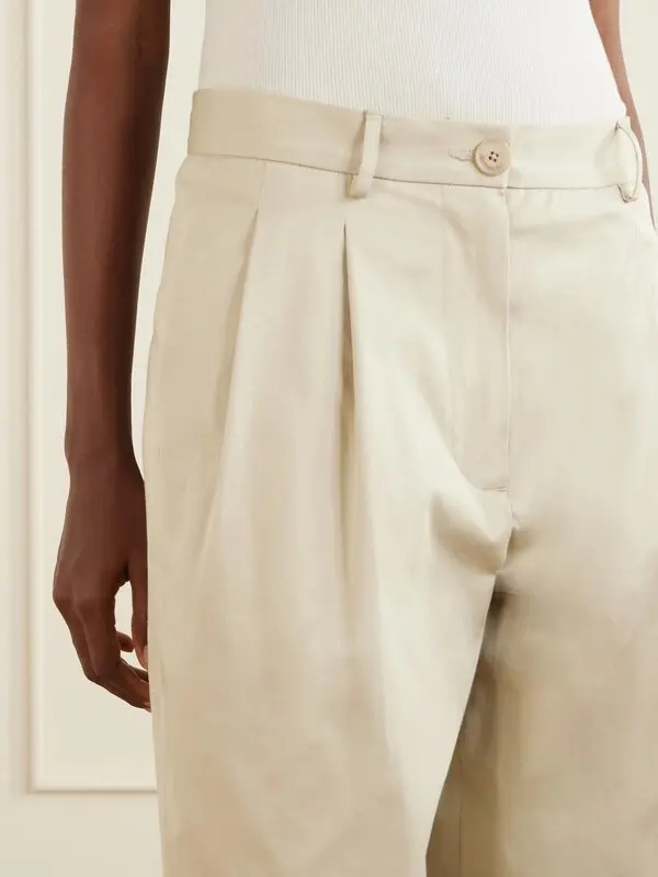 THE FRANKIE SHOP Norstrand Cotton-blend Wide-leg Pants