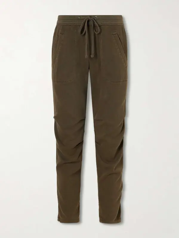 JAMES PERSE Cotton-blend Twill Track Pants - Green