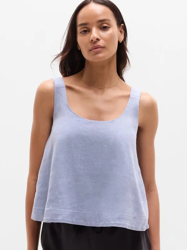 Athleta Retreat Linen Tank - Storm