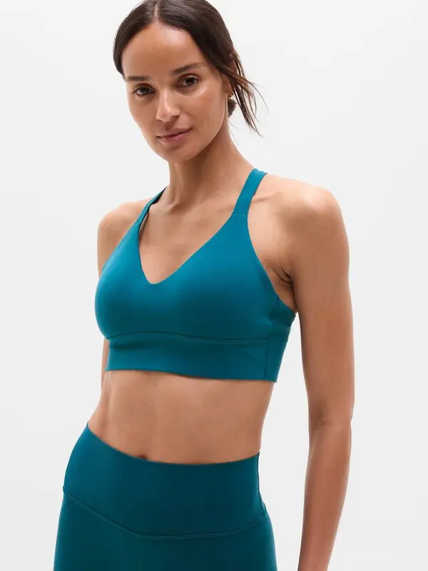 Athleta Perfect Form Longline Bra A-c - Coastal Teal