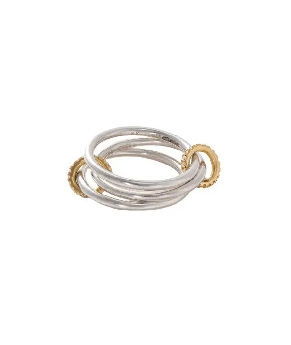 SPINELLI KILCOLLIN Solarium Sterling, 18-karat Gold And Diamond Ring - Silver
