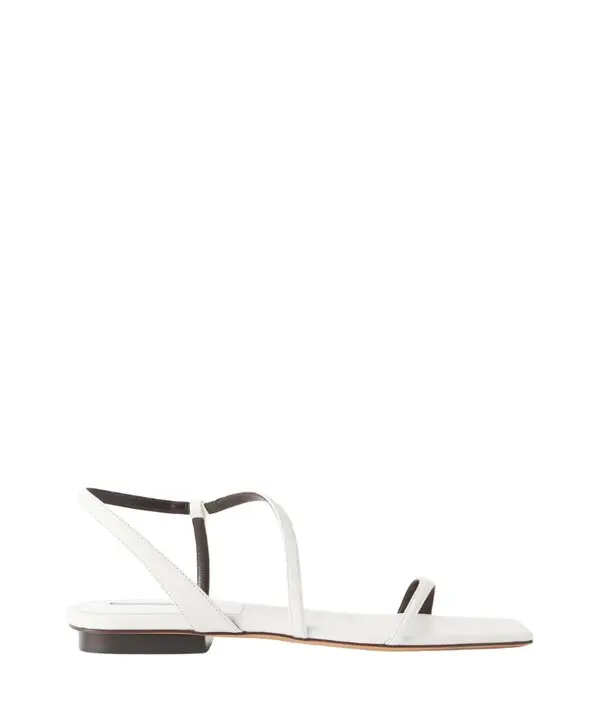 EMME PARSONS Delice Leather Flat Sandals - White