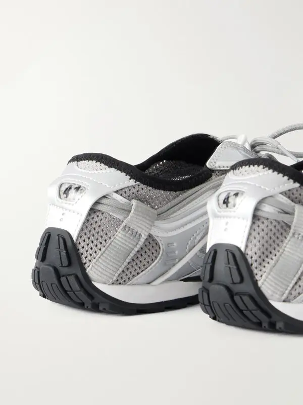 Balenciaga Radar Rubber-trimmed Slip-on Sneakers - Silver