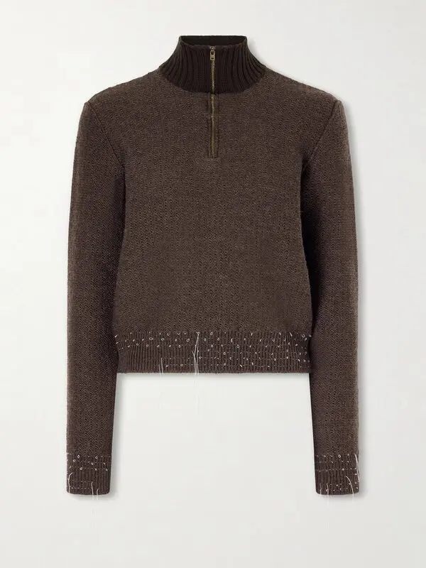 MAISON MARGIELA Distressed Wool-blend Sweater