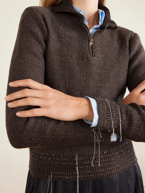 MAISON MARGIELA Distressed Wool-blend Sweater