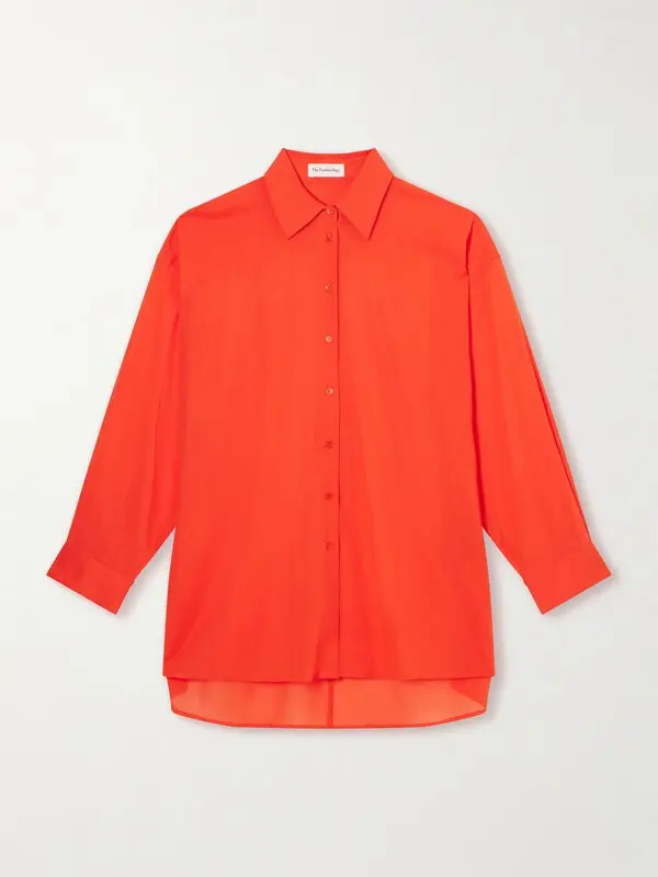 THE FRANKIE SHOP Melia Open-back Cotton Shirt