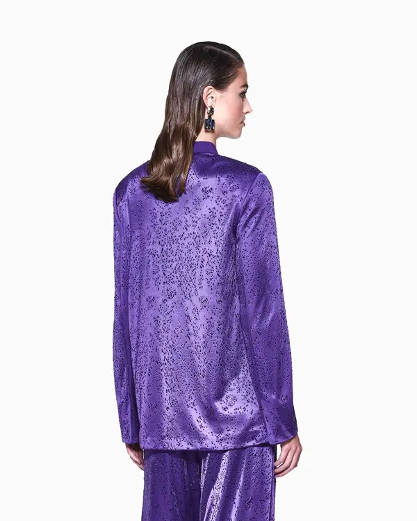 Giorgio Armani Viscose Jersey Rhinestone Shirt
