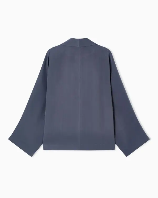 Giorgio Armani Double-breasted Pea Coat In Technical Cady