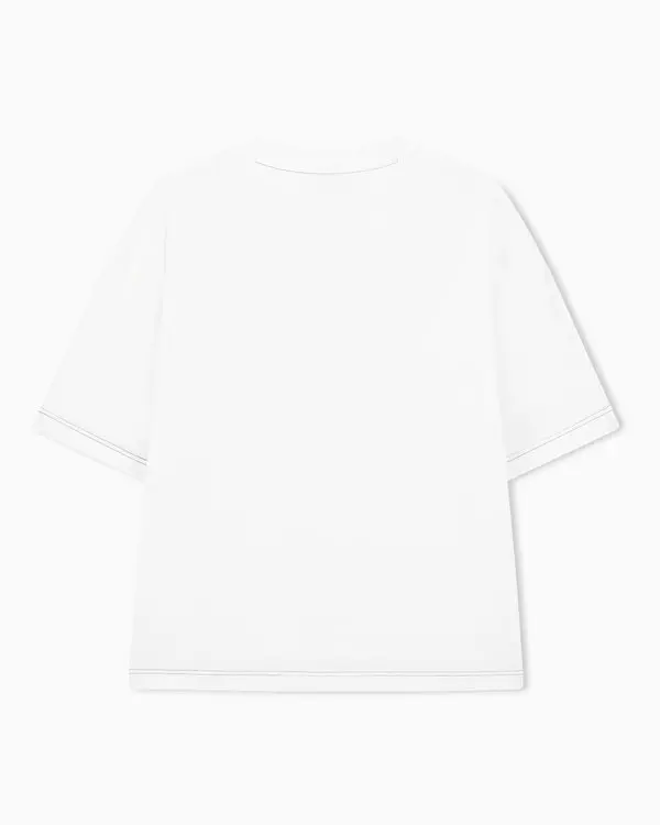 Giorgio Armani Cotton-interlock T-shirt Denim Collection - White