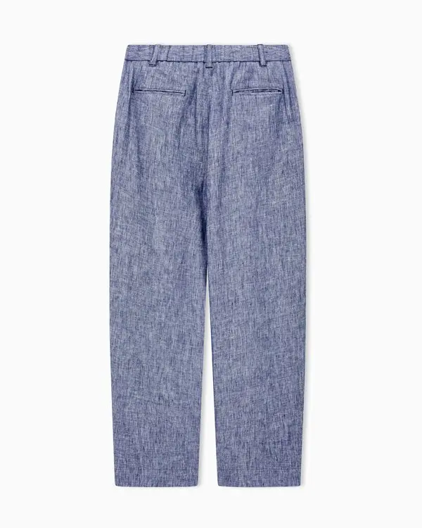 Giorgio Armani Pleated Linen Trousers