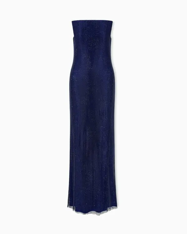 Giorgio Armani Pure Silk Rhinestone Long Dress
