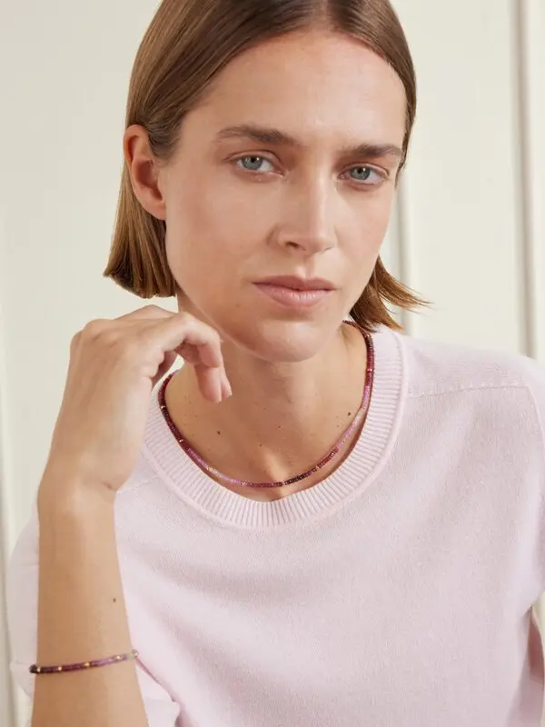 Jia Jia Arizona 14-karat Gold Ruby Necklace - Pink