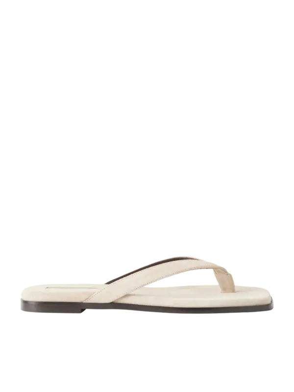 EMME PARSONS Meta Suede Thong Sandals - Neutrals