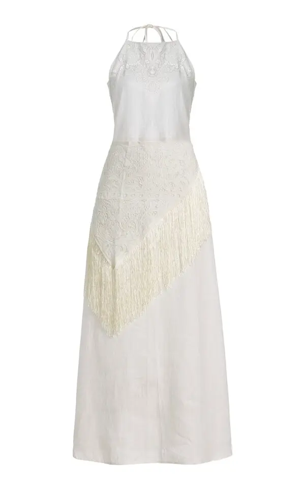 ALL THAT REMAINS La Isla Josephina Apron Dress - White
