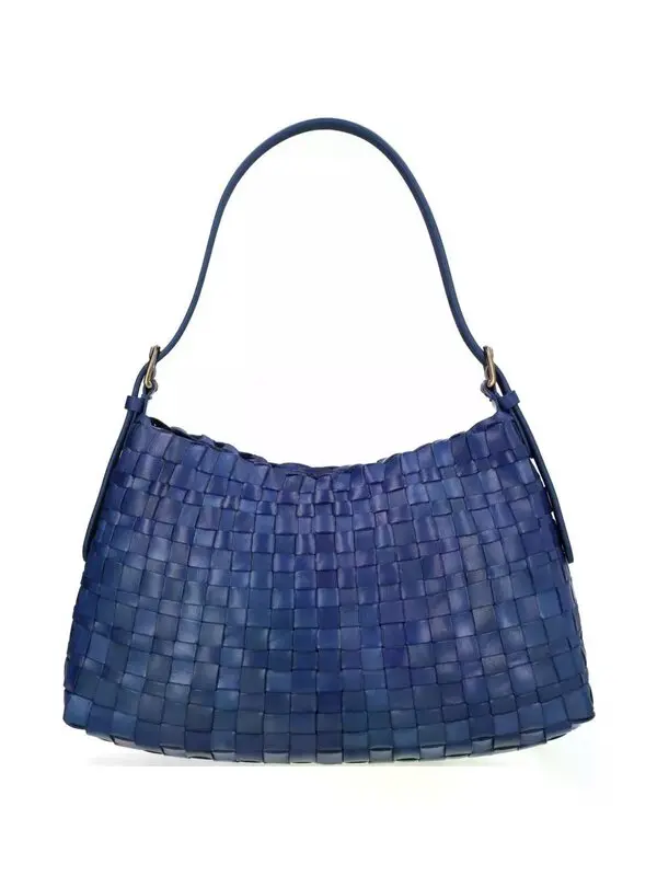 Dragon Diffusion Salvage Woven-leather Shoulder Bag - Blue