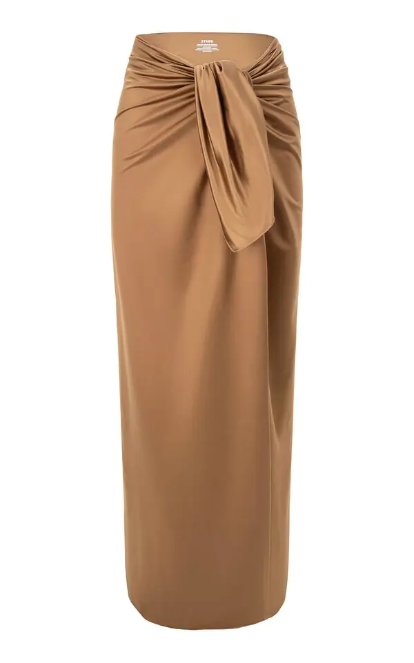 Staud Sarong Draped Skirt - Brown