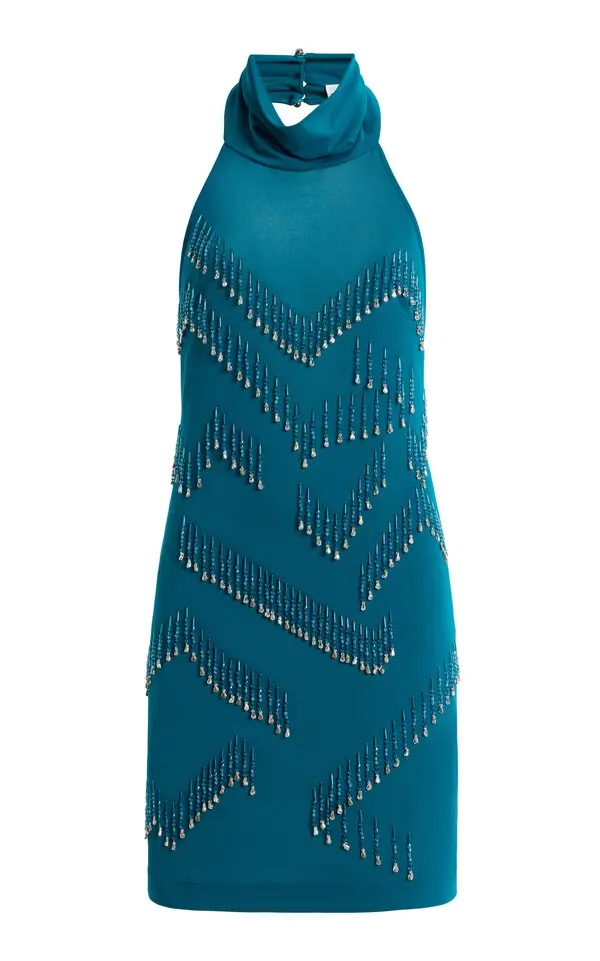 DES_PHEMMES Exclusive La Isla Backless Mini Tube Dress With Fringe
