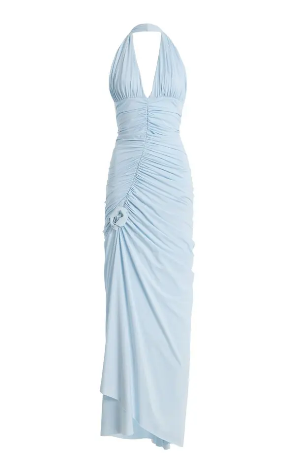 MAYGEL CORONEL La Isla Isola Jersey Maxi Dress - Light Blue