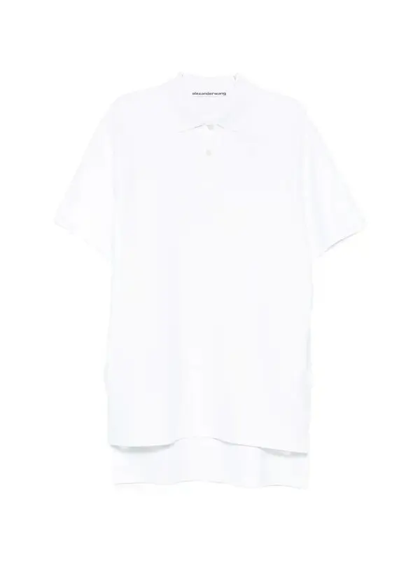Alexander Wang High-low Polo Mini Dress - White
