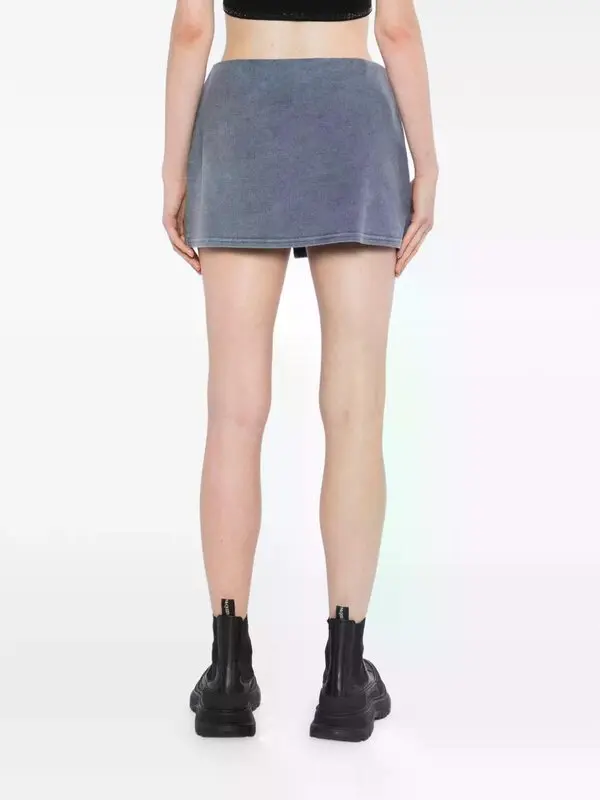 Alexander Wang Pleated Wrap Mini Skirt - Blue