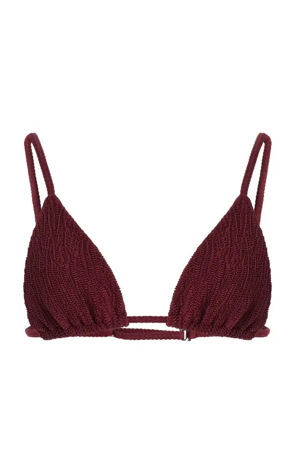 MERIDIAN SWIMWEAR Equator Triangle Bikini Top - Burgundy
