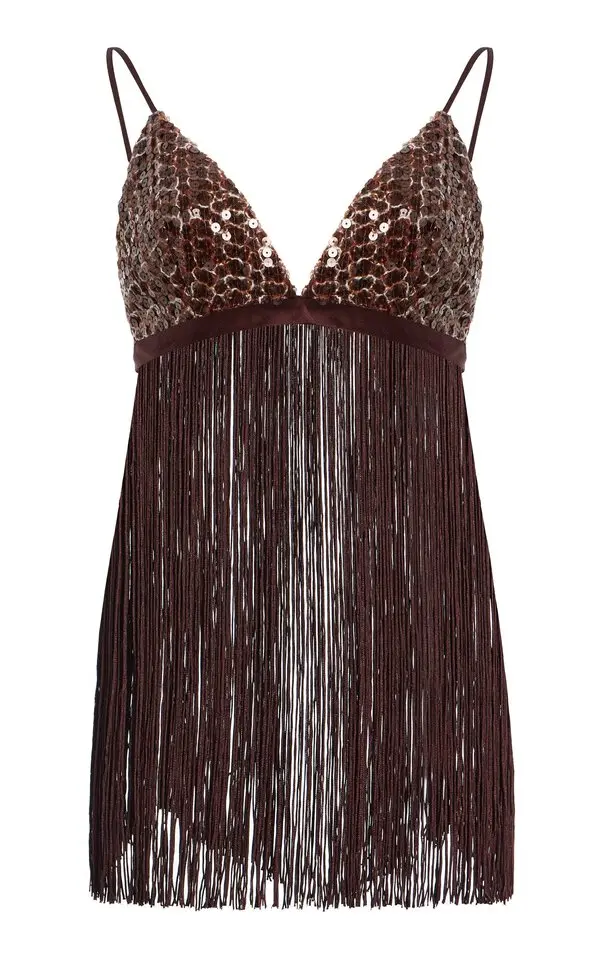 SIRAPOP Lindsay Crochet Sequin Top